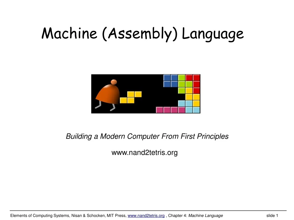 PPT - Machine (Assembly) Language PowerPoint Presentation, free ...