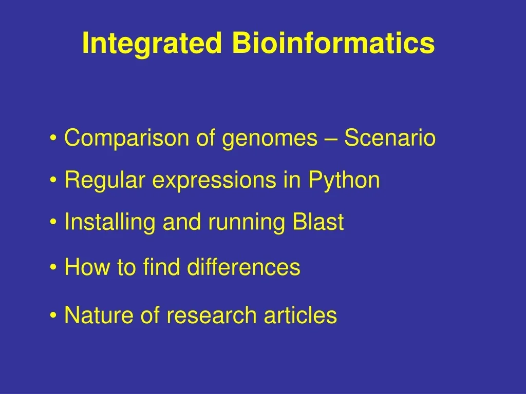 PPT - Integrated Bioinformatics PowerPoint Presentation, free download ...