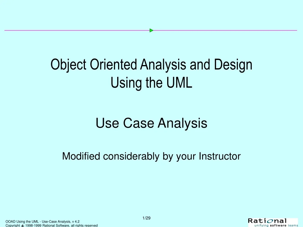 Ppt Object Oriented Analysis And Design Using The Uml Powerpoint