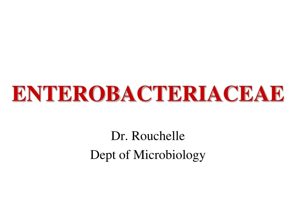 PPT - ENTEROBACTERIACEAE PowerPoint Presentation, free download - ID ...