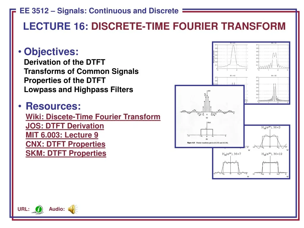 PPT - LECTURE 16: DISCRETE-TIME FOURIER TRANSFORM PowerPoint ...