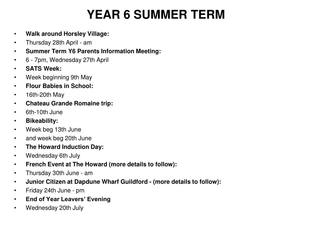 PPT - YEAR 6 SUMMER TERM PowerPoint Presentation, free download - ID ...