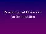 PPT - Introduction to Psychological Disorders PowerPoint Presentation ...