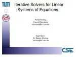PPT - Systems of Linear Equations Iterative Methods PowerPoint ...