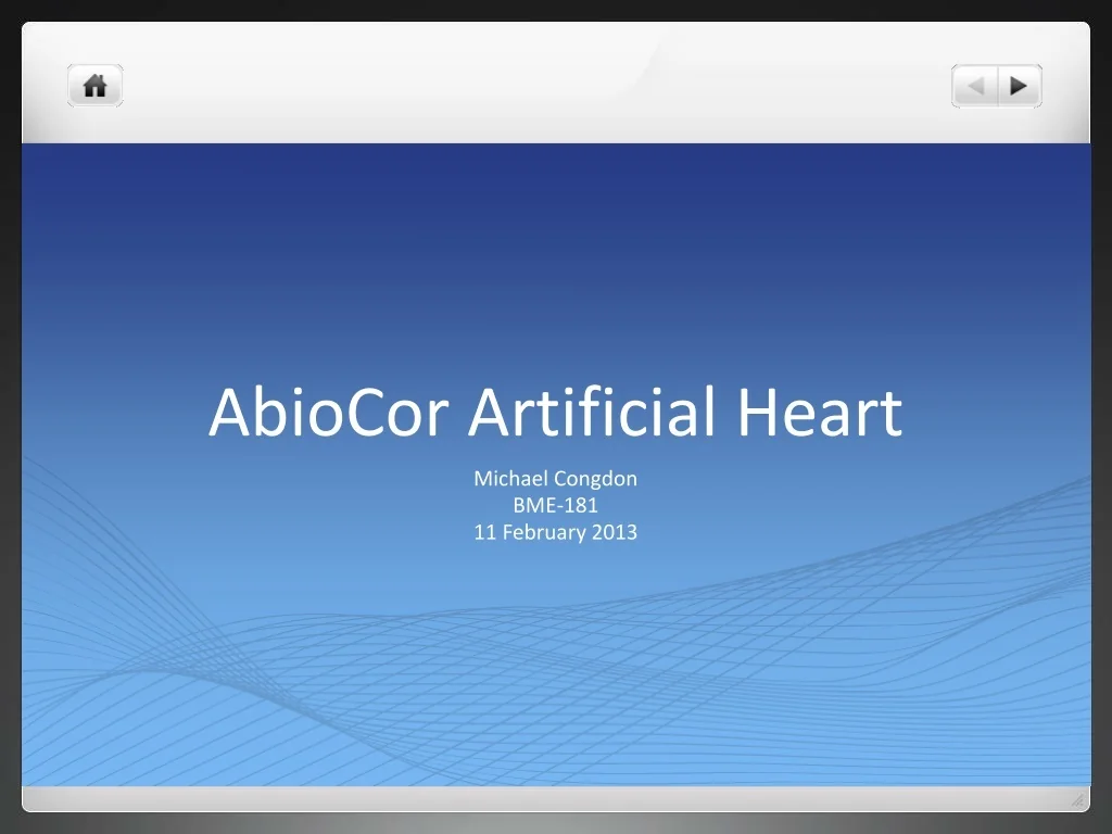 PPT - AbioCor Artificial Heart PowerPoint Presentation, free download ...