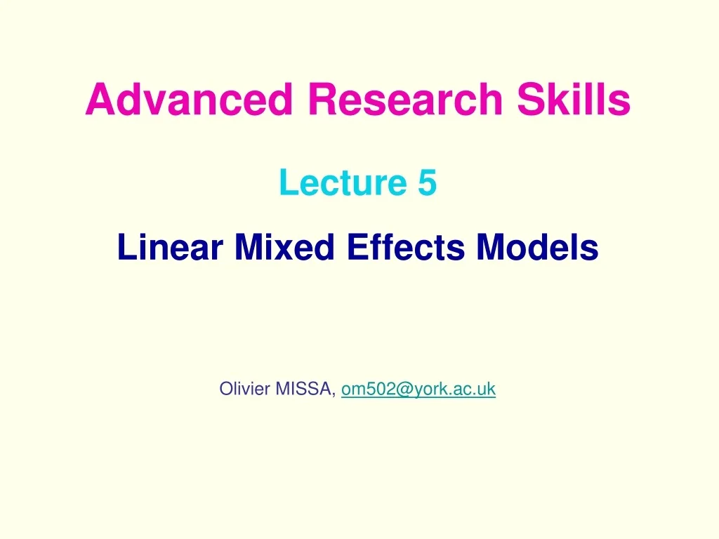 PPT - Linear Mixed Effects Models PowerPoint Presentation, free download - ID:9432708