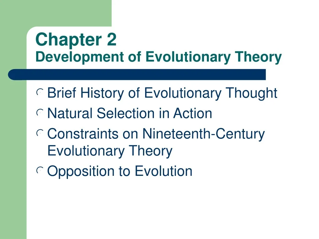 PPT - Evolutionary Path: From Pre-Scientific Views to Modern Theories ...