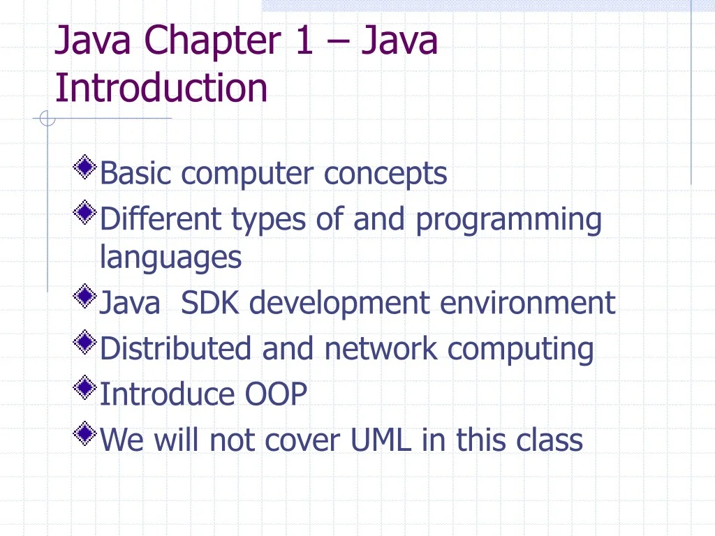 Ppt Java Chapter 1 Java Introduction Powerpoint Presentation Free Download Id9436079