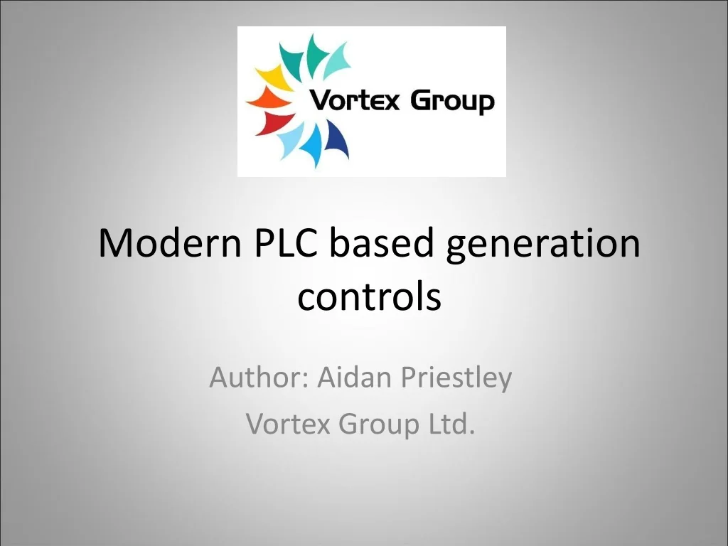 PPT - Modern PLC based generation controls PowerPoint Presentation ...