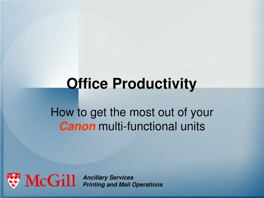 PPT - Office Productivity PowerPoint Presentation, free download - ID ...