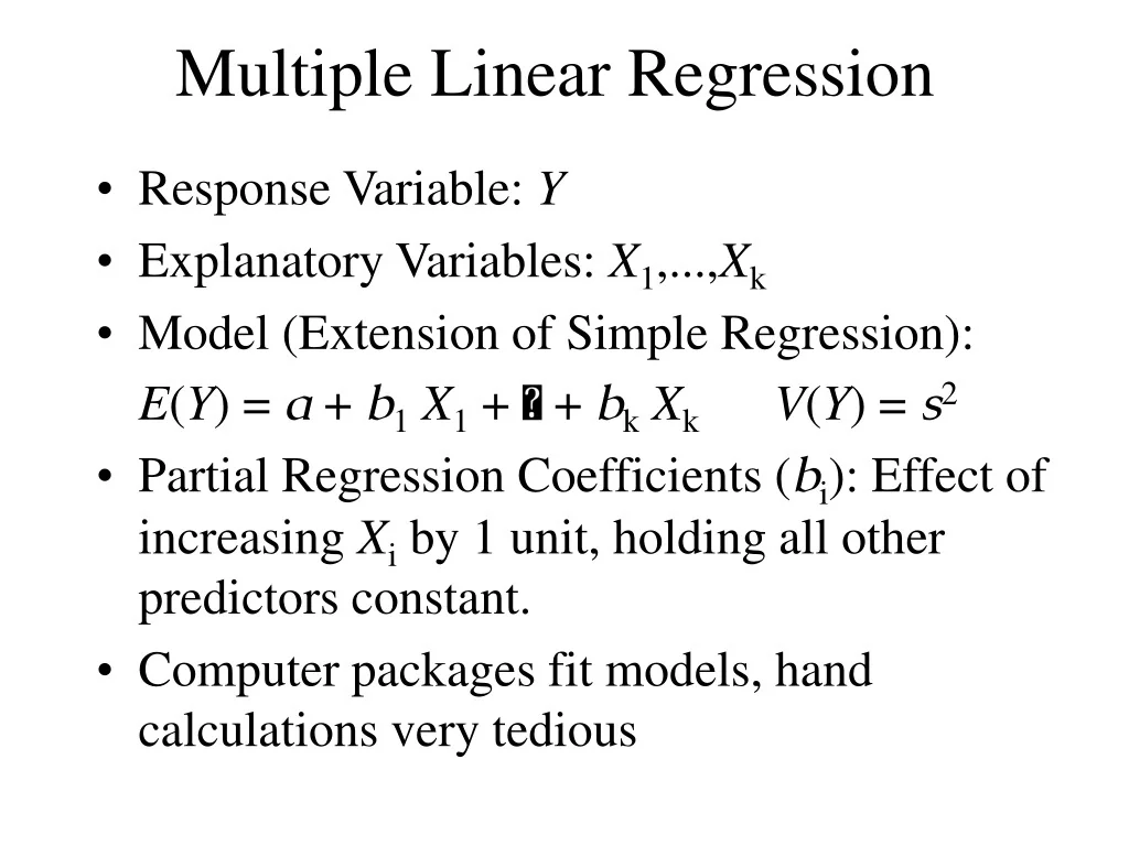 PPT - Multiple Linear Regression PowerPoint Presentation, free download ...