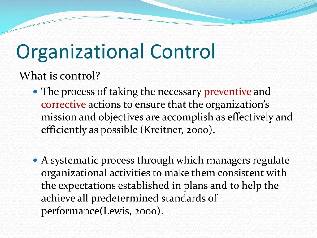 PPT - Organizational Control: Essential Methods and Benefits PowerPoint ...