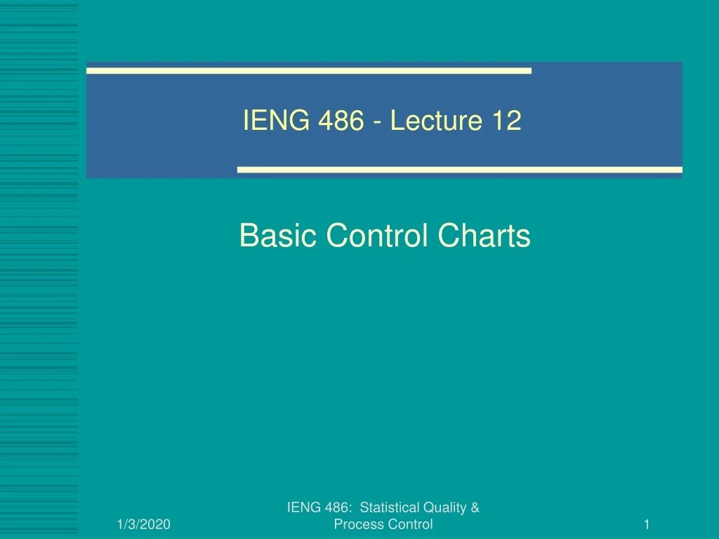 PPT - Shewhart Control Charts for Process Control PowerPoint ...