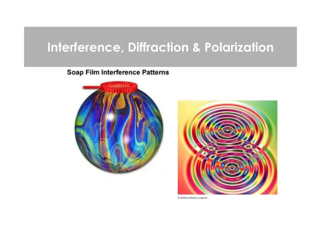 PPT - Exploring Light Interaction: Interference, Diffraction & Polarization PowerPoint ...