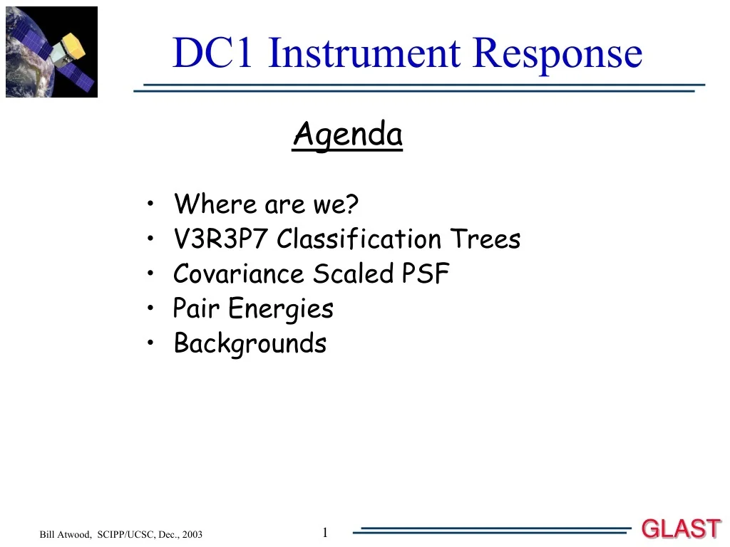 PPT - DC1 Instrument Response PowerPoint Presentation, free download ...