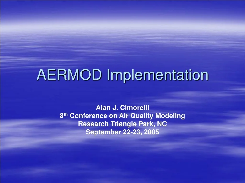 PPT - AERMOD Implementation PowerPoint Presentation, free download - ID:9452698