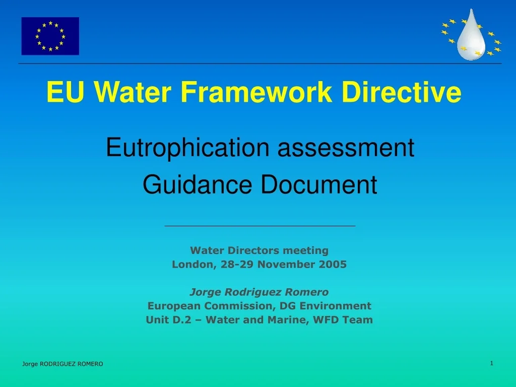 PPT - EU Water Framework Directive PowerPoint Presentation, free download - ID:9453743