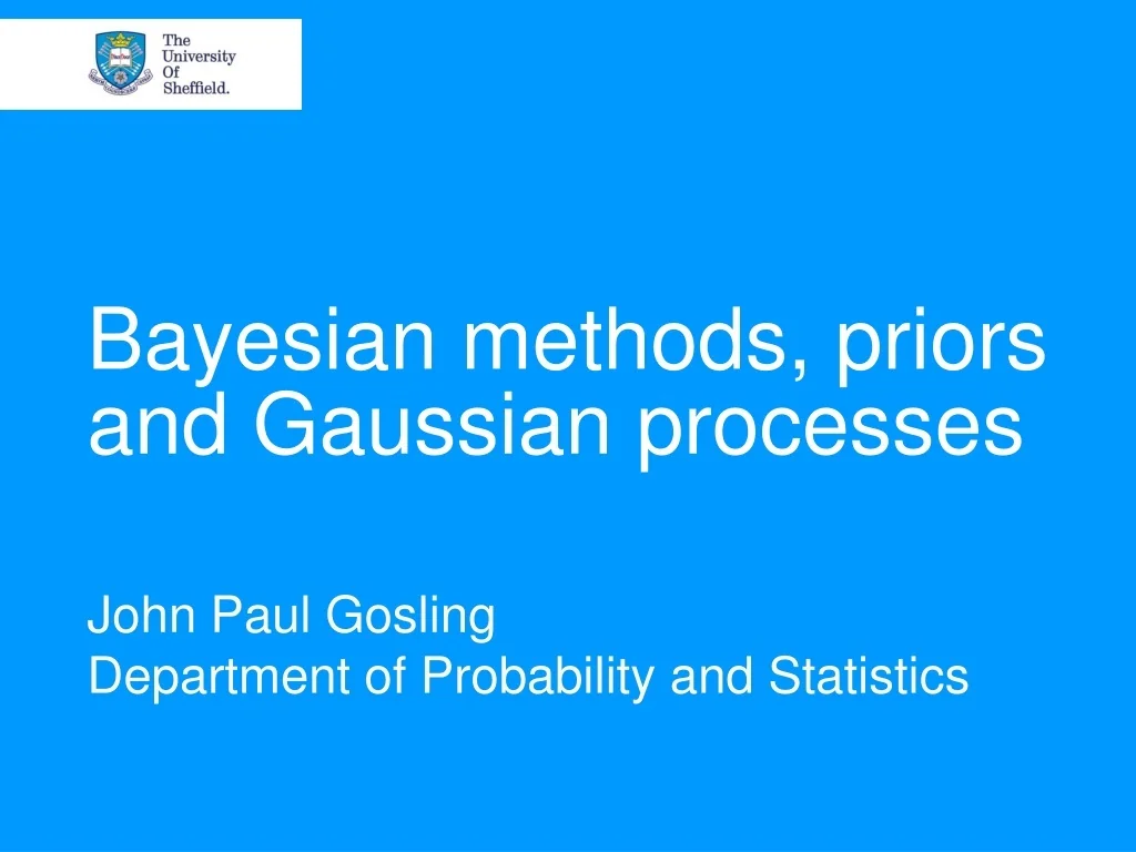 Ppt Bayesian Methods And Gaussian Processes In Data Modeling