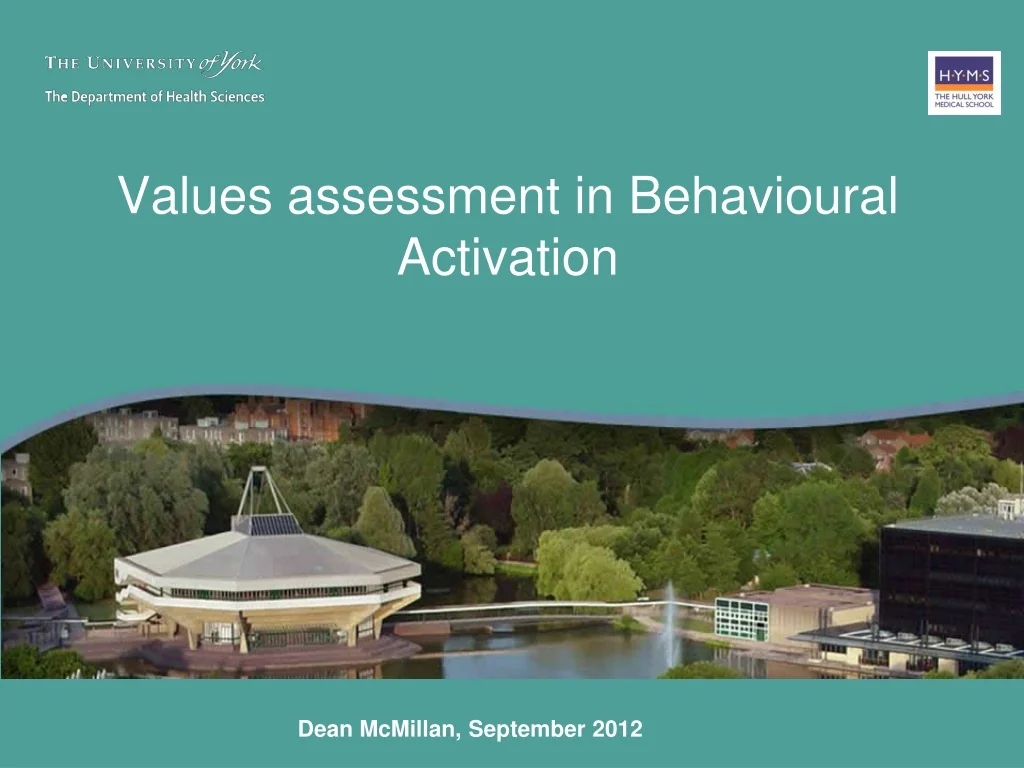 PPT - Values assessment in Behavioural Activation PowerPoint ...
