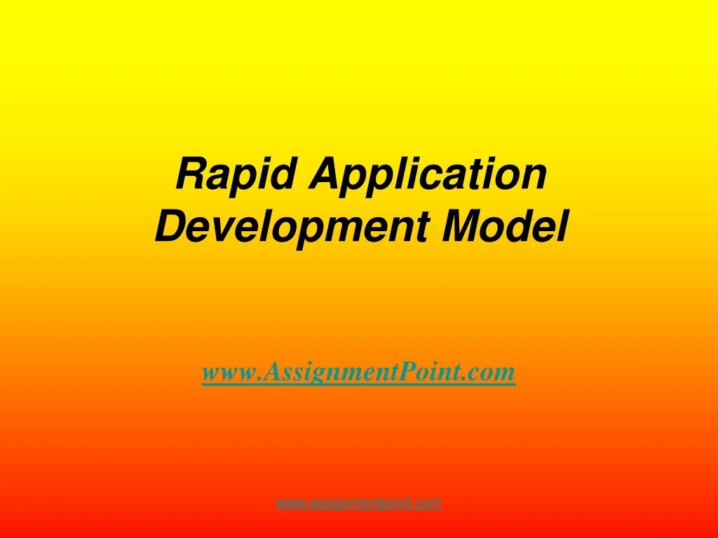 PPT - Rapid Application Development Models in Software Engineering PowerPoint Presentation - ID ...