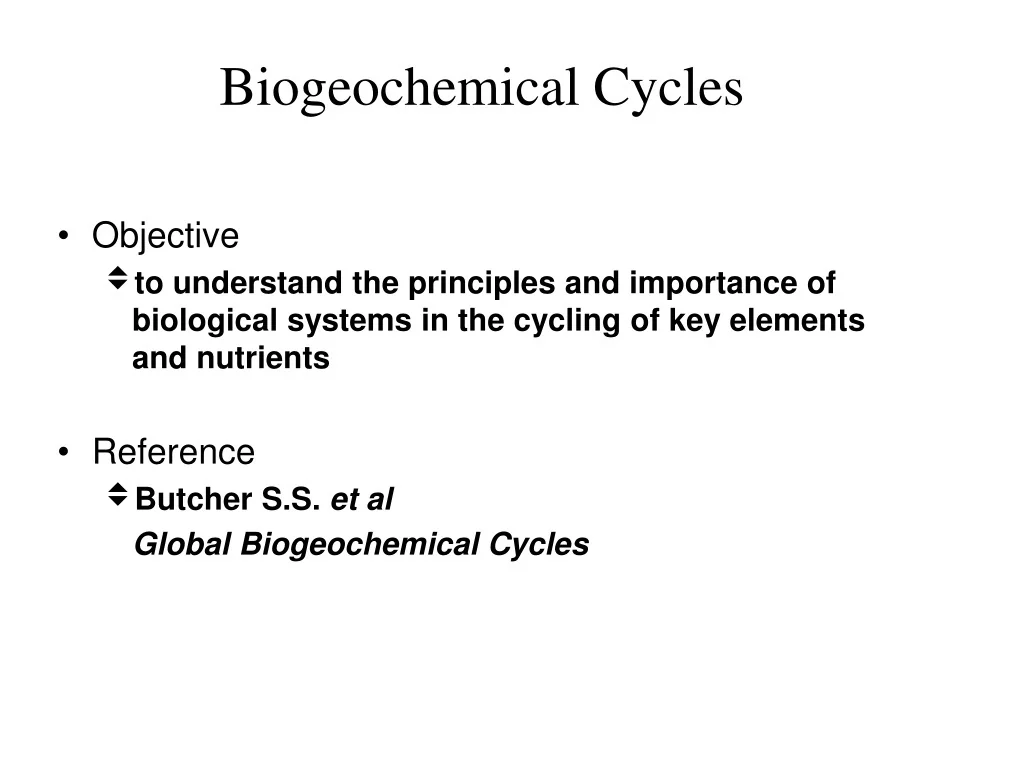 PPT - Biogeochemical Cycles: Carbon, Sulphur, Nitrogen PowerPoint ...