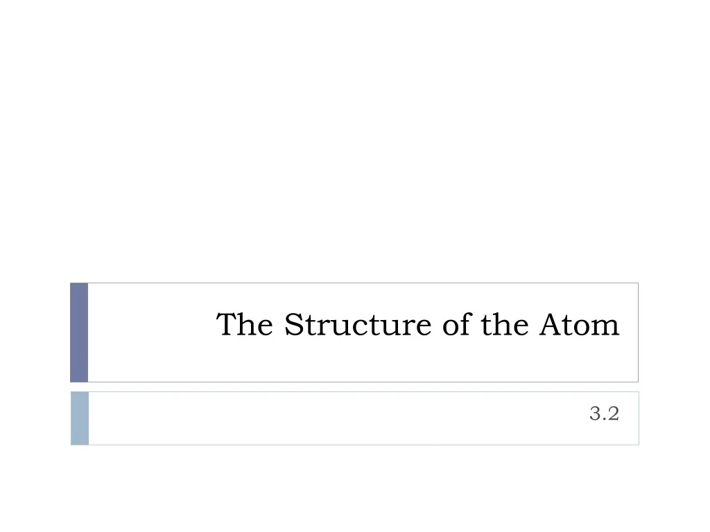 PPT - The Structure of the Atom PowerPoint Presentation, free download ...