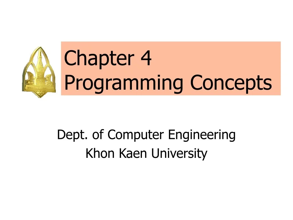 PPT - Chapter 4 Programming Concepts PowerPoint Presentation, free download - ID:9461398