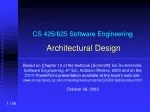 PPT - Software Engineering Chapter 11 Architectural Design PowerPoint ...