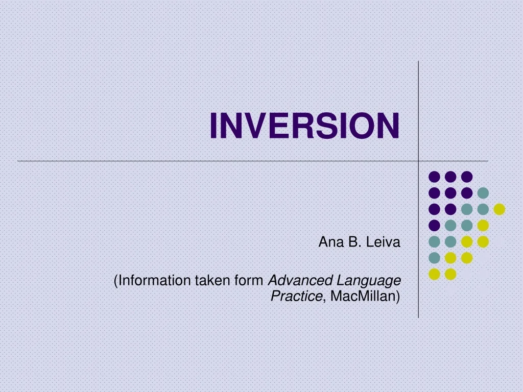 PPT - INVERSION PowerPoint Presentation, free download - ID:9462534