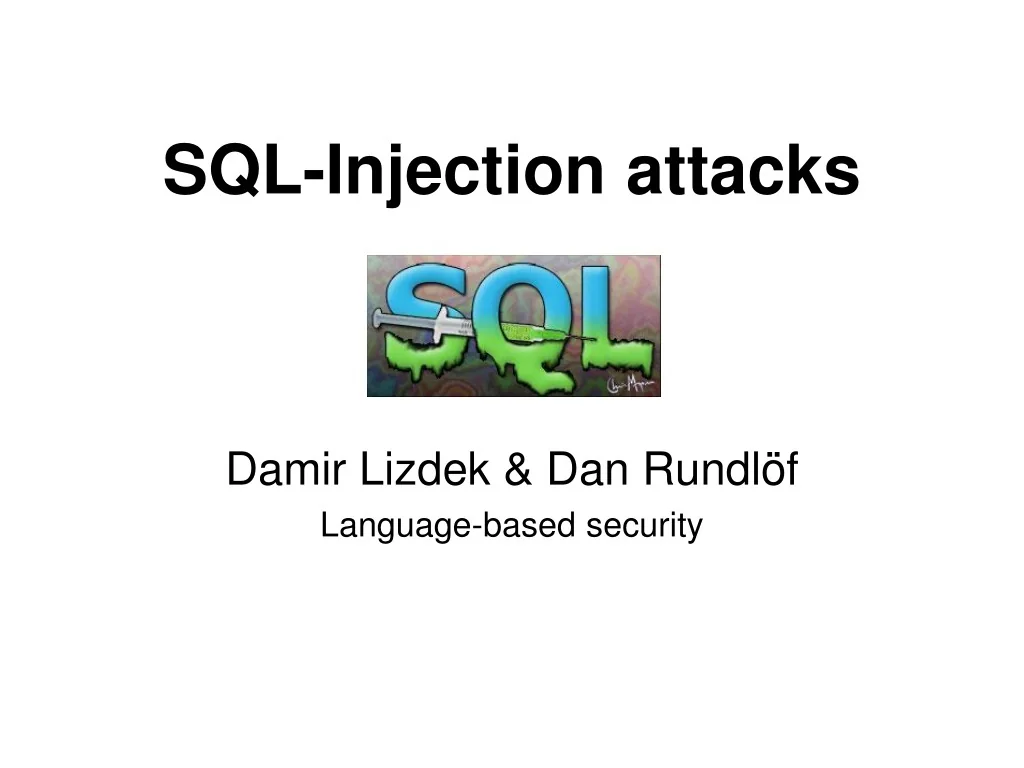 PPT - SQL-Injection attacks PowerPoint Presentation, free download - ID ...