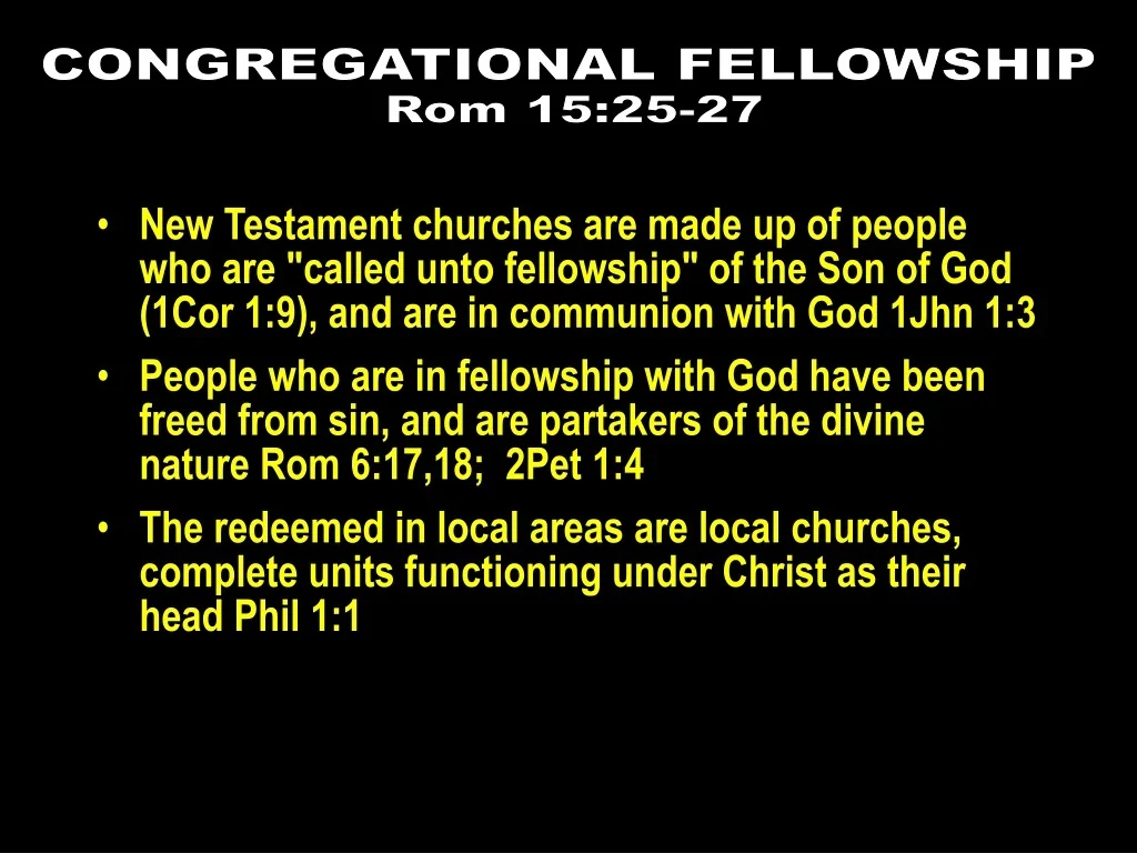 PPT - CONGREGATIONAL FELLOWSHIP PowerPoint Presentation, free download ...