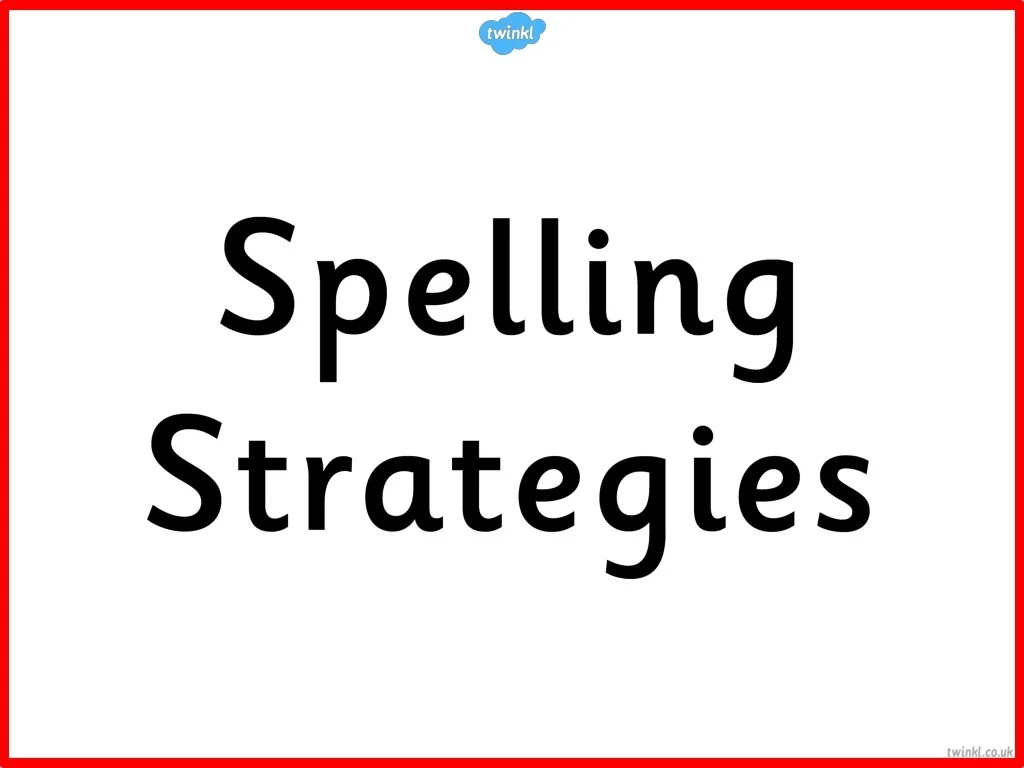 PPT - Spelling Strategies PowerPoint Presentation, free download - ID ...