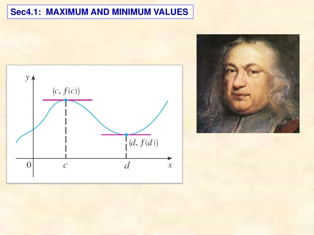 PPT - Sec4.1: MAXIMUM AND MINIMUM VALUES PowerPoint Presentation, free ...