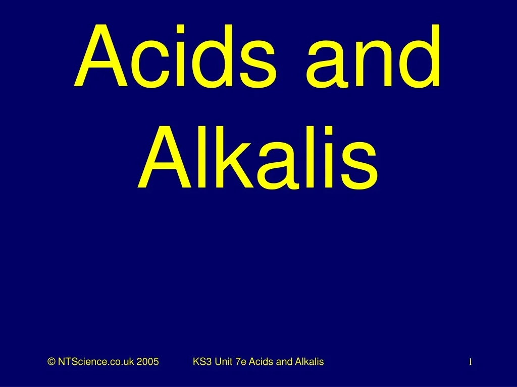 PPT - Exploring Acids and Alkalis: Chemistry Basics for KS3 Students ...