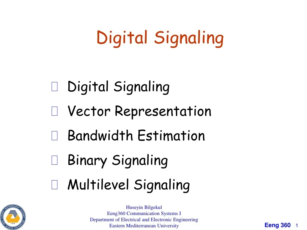 PPT - Digital Signaling PowerPoint Presentation, free download - ID:9472734
