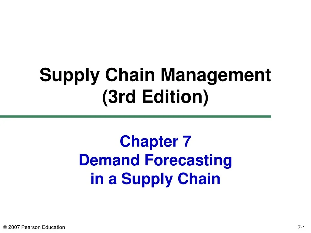 PPT - Effective Demand Forecasting in Supply Chains: Methods ...