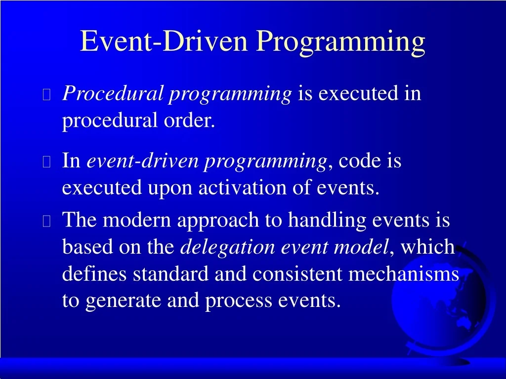 PPT - Event-Driven Programming PowerPoint Presentation, free download ...