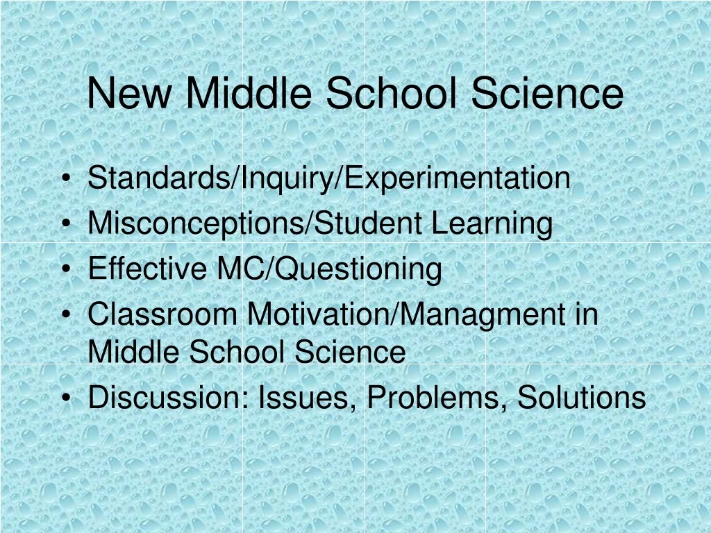PPT - New Middle School Science PowerPoint Presentation, free download ...