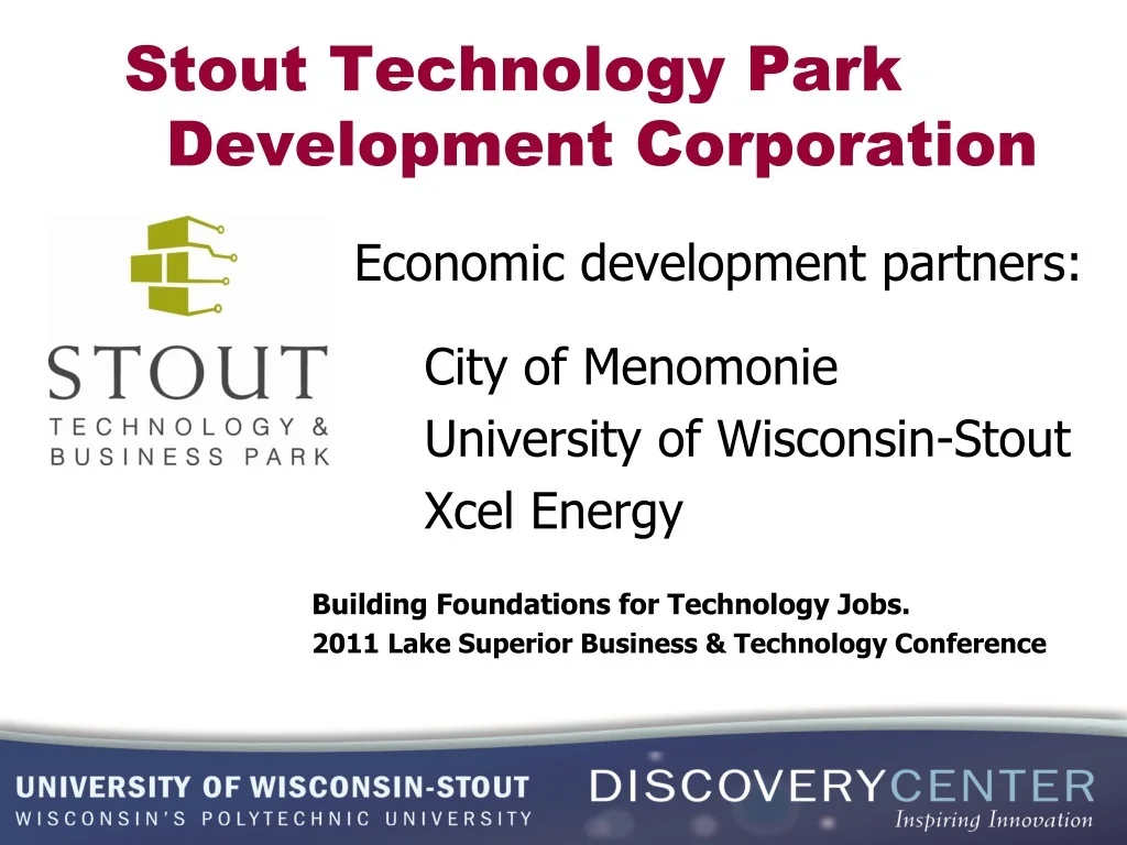 PPT - Stout Technology Park Development Corporation PowerPoint ...