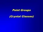 PPT - Classification of Point Groups and Space Groups into Crystal ...