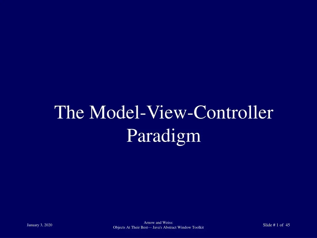 PPT - The Model-View-Controller Paradigm PowerPoint Presentation, free ...