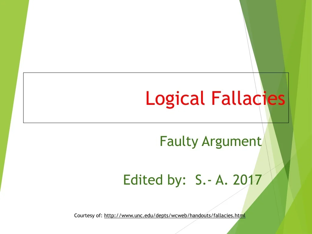 PPT - Logical Fallacies PowerPoint Presentation, free download - ID:9480297