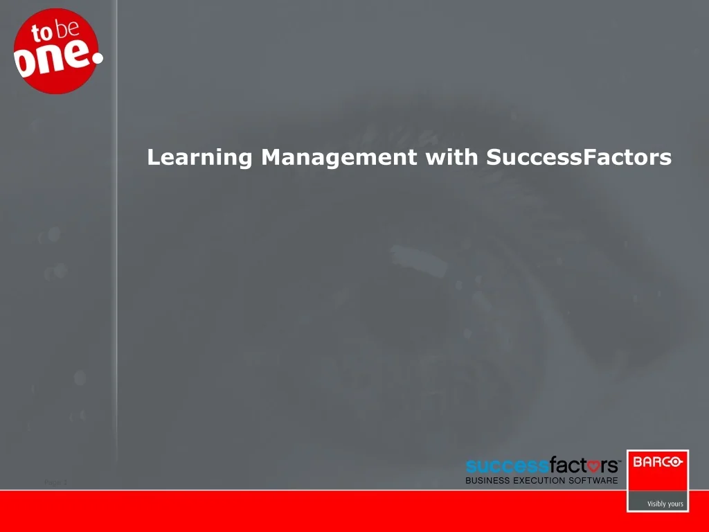 PPT - Revolutionizing Learning Management with SuccessFactors: Project ...