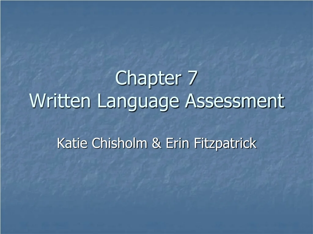 PPT - Comprehensive Written Language Assessment Strategies PowerPoint ...