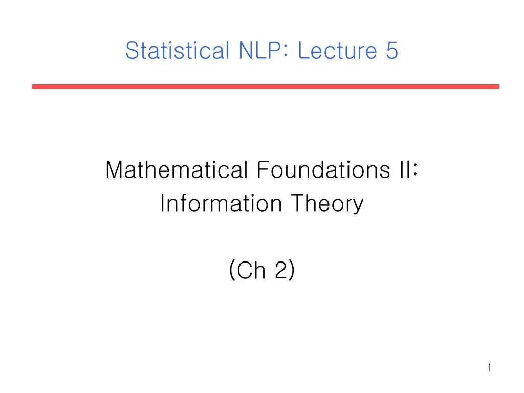 PPT - Statistical NLP: Lecture 5 PowerPoint Presentation, free download - ID:9482448