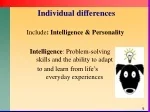 PPT - Individual Differences in Learning PowerPoint Presentation, free ...