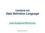 PPT - Understand Data Definition Language (DDL) PowerPoint Presentation ...