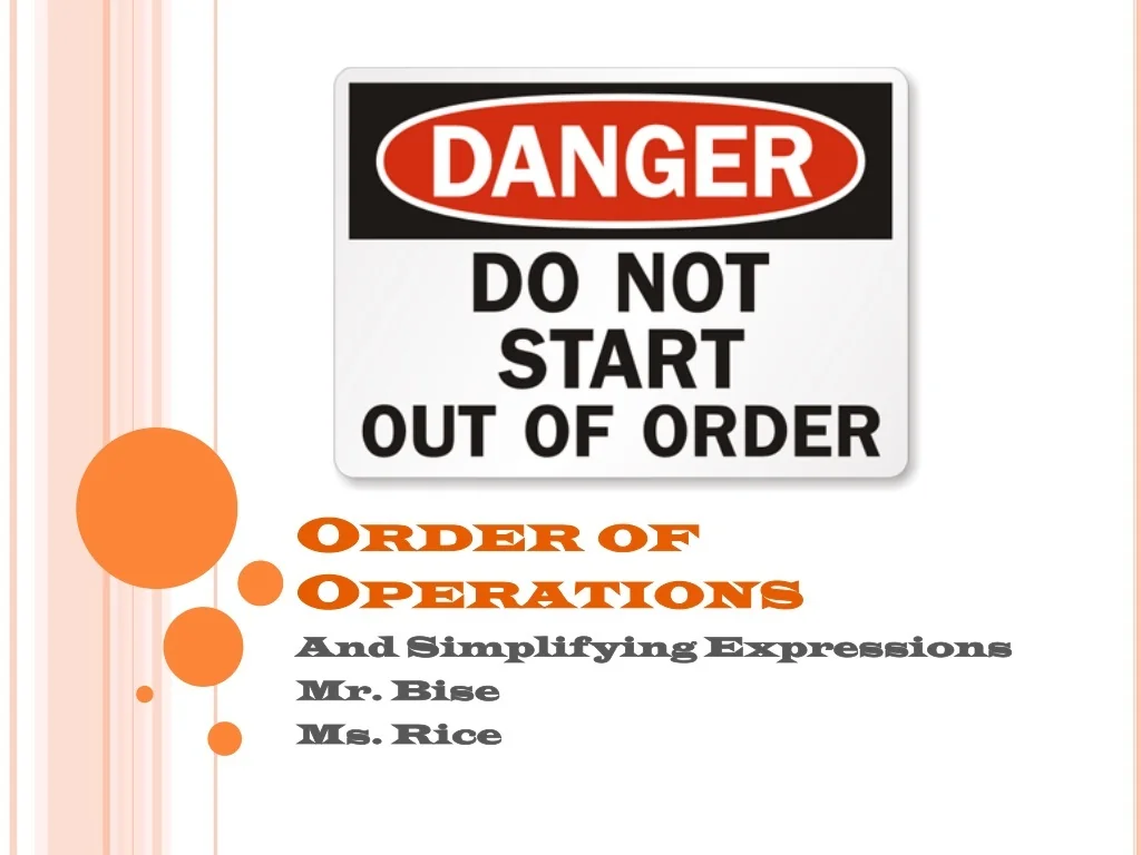 PPT - Order of Operations PowerPoint Presentation, free download - ID ...