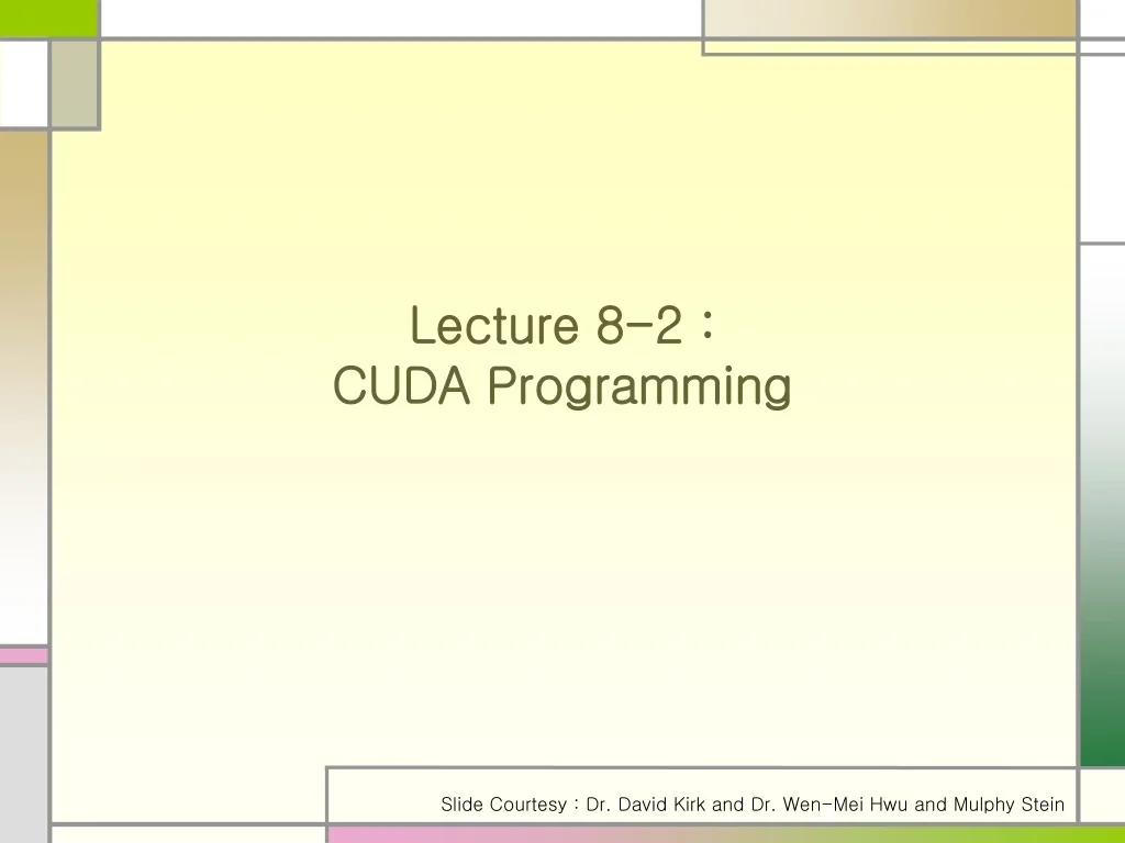Ppt Understanding Cuda Programming Model For Gpu Efficiency