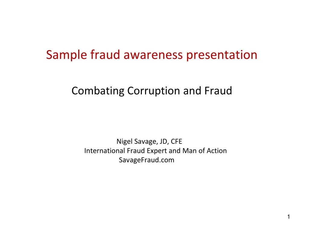 PPT - Corruption, Fraud, and Prevention Techniques PowerPoint ...